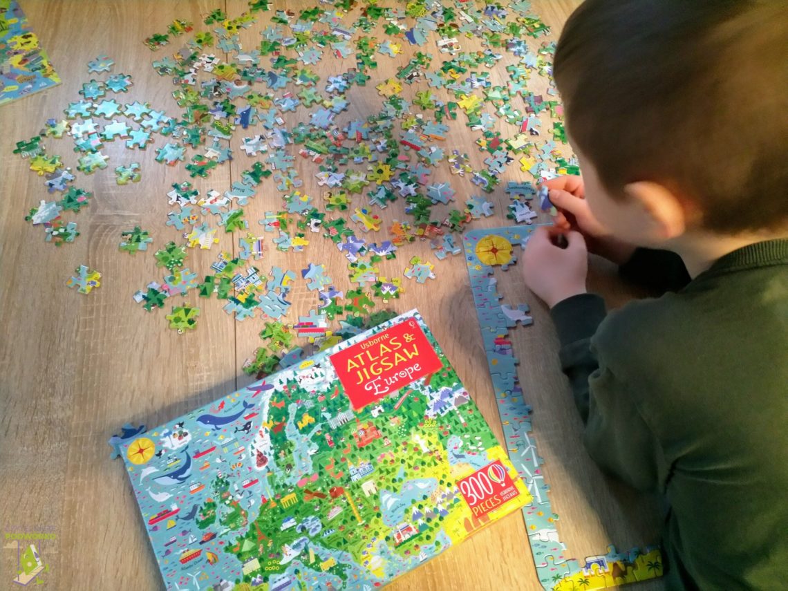 Europe. Usborne Atlas & Jigsaw - recenzja – Czytelnicze Podwórko